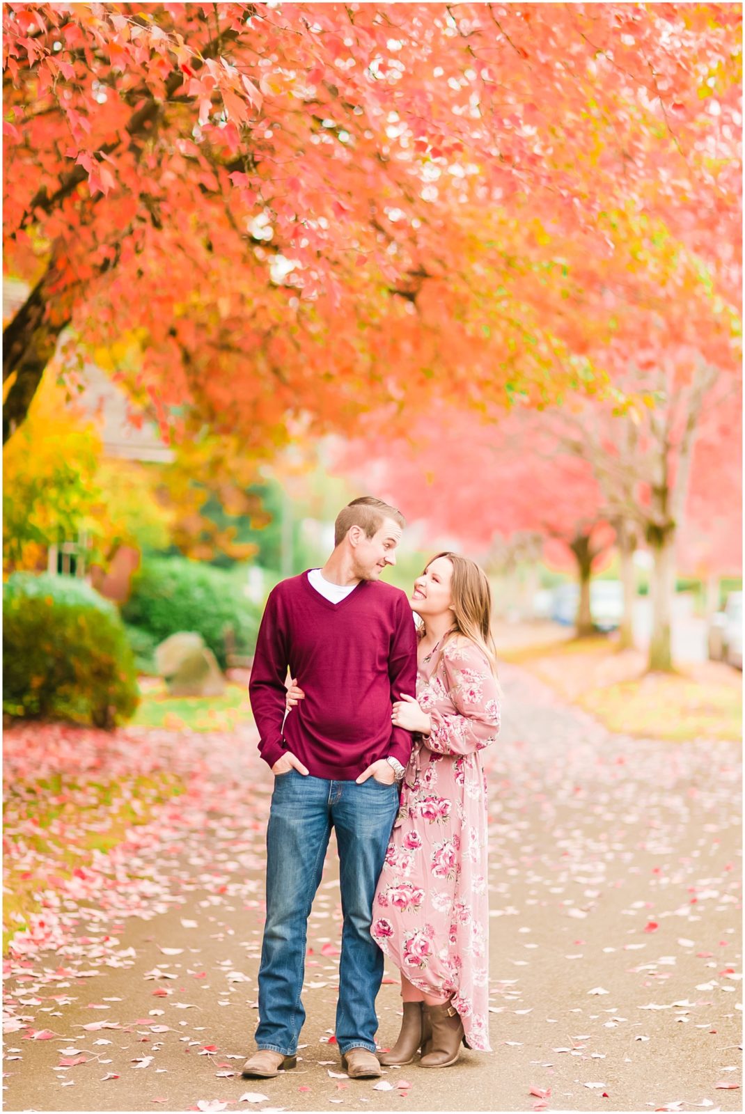 Autumn Bothell Landing Park Engagement Session | Nic & Brittany